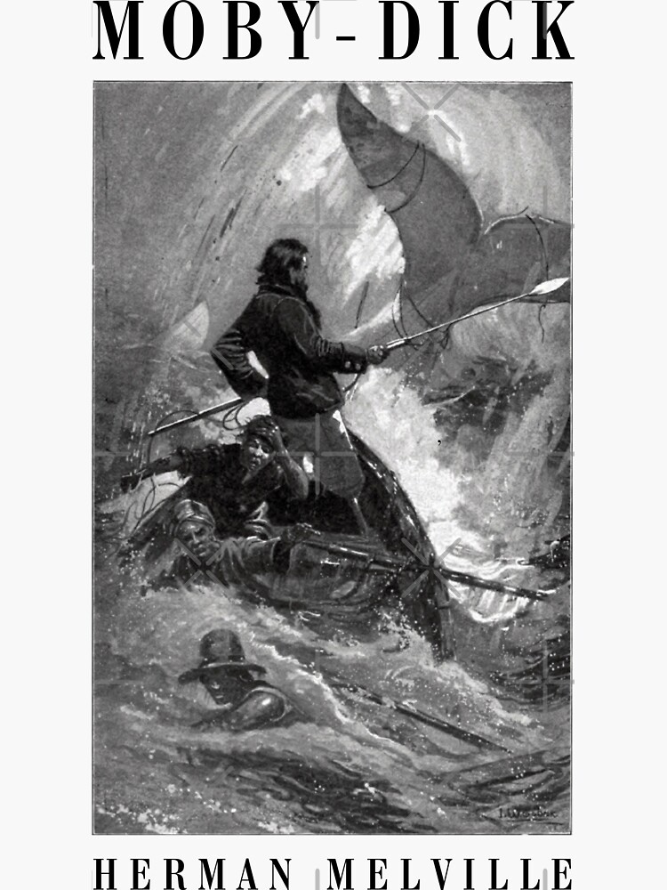 "Moby Dick by Herman Melville" Sticker for Sale by CastlesClassics ...