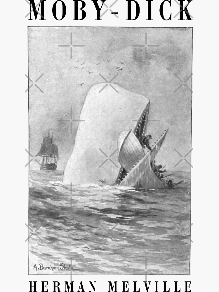 "Moby Dick by Herman Melville" Sticker for Sale by CastlesClassics ...