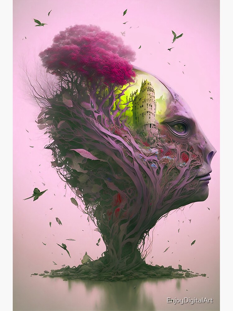 "an intriguing pink composition" Sticker for Sale by EnjoyDigitalArt ...