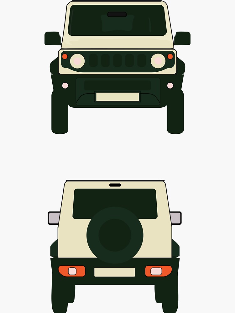 "Ivory Jimny Back and Front Stickers" Sticker for Sale by stoicjimny ...