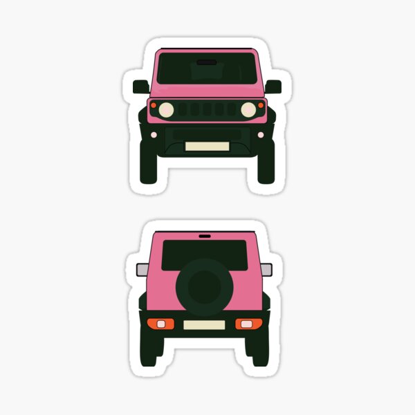 "Pink Jimny Back and Front Stickers" Sticker for Sale by stoicjimny ...