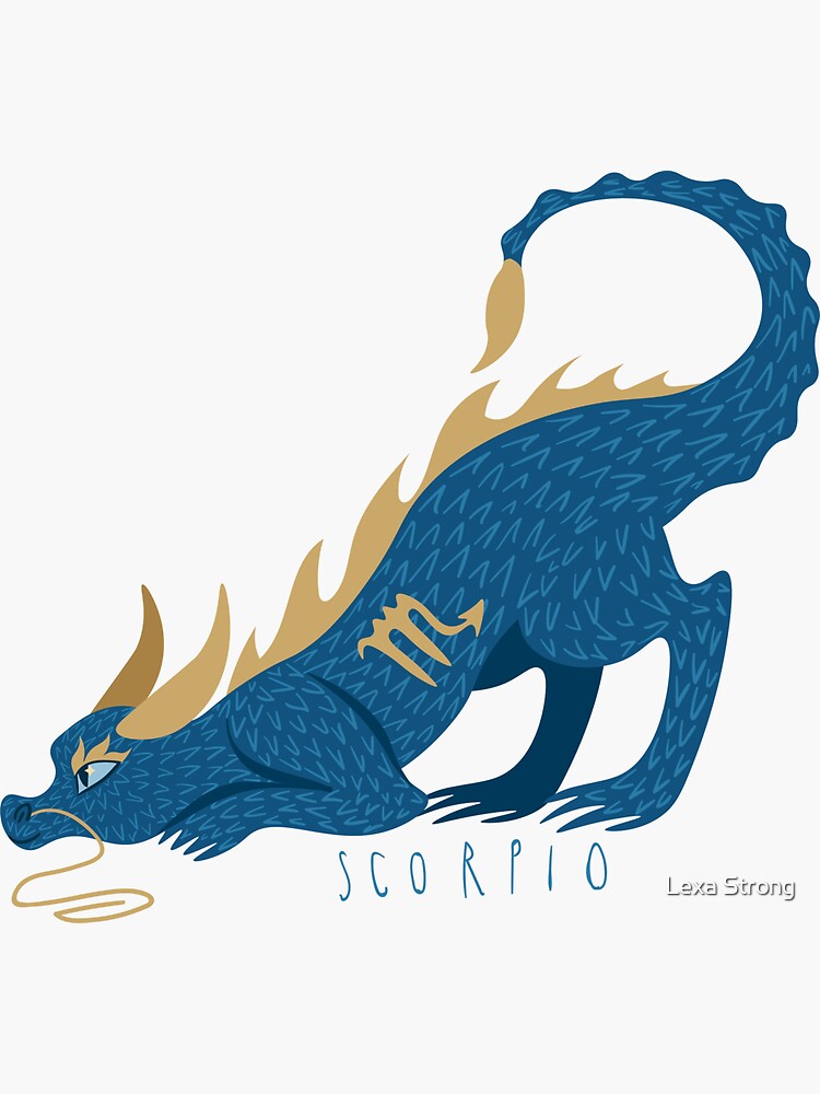 "Scorpio Dragon" Sticker by Loopti | Redbubble