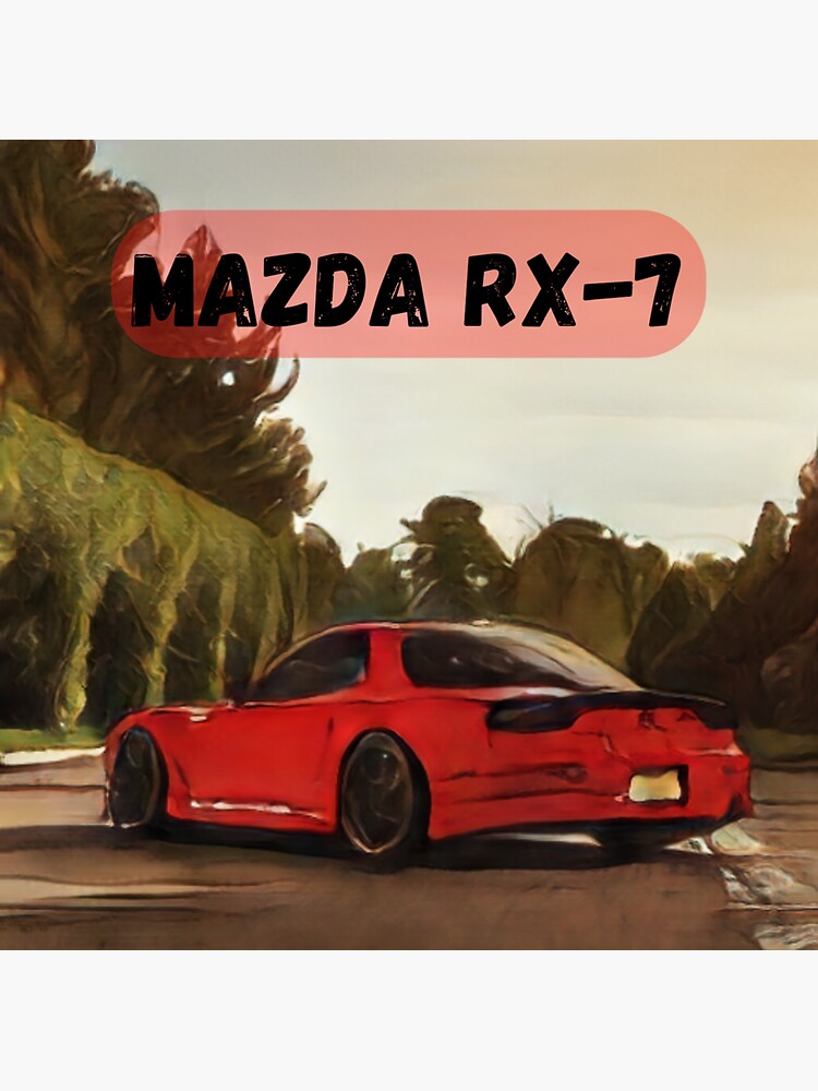 "2002 Mazda RX-7 - Cartoon Design" Sticker for Sale by Trevor1984 ...