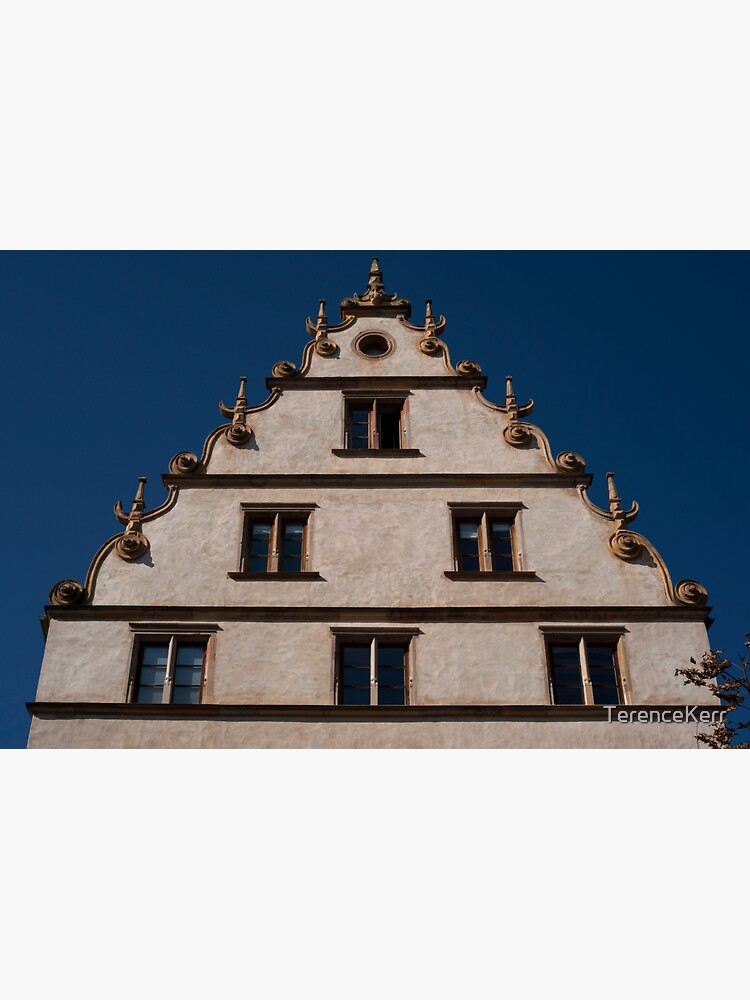 "Curves, scrolls, obelisks and fins on Renaissance gable" Sticker for ...