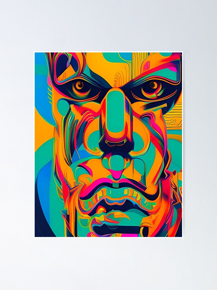 "3D Visual Abstract Pop Art Face" Poster for Sale by Neo-Expression ...