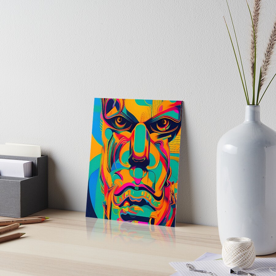 "3D Visual Abstract Pop Art Face" Art Board Print for Sale by Neo ...