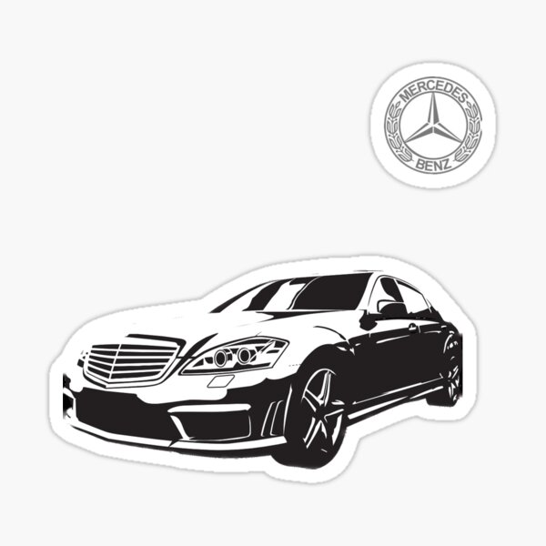 "Mercedes" Sticker for Sale by Haris--artist | Redbubble