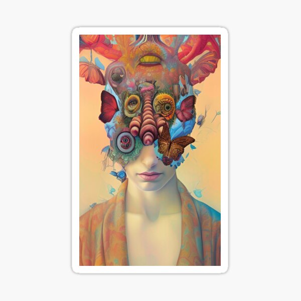"Colorful head" Sticker for Sale by Reinerbeiner | Redbubble