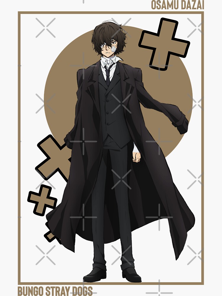 "Osamu Dazai" Sticker for Sale by AH1Design | Redbubble