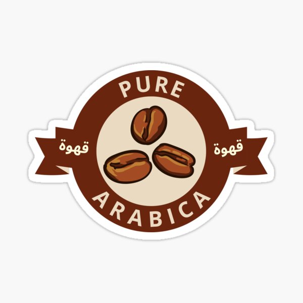 "Pure Arabica Coffee " Sticker for Sale by GrumpyFella | Redbubble
