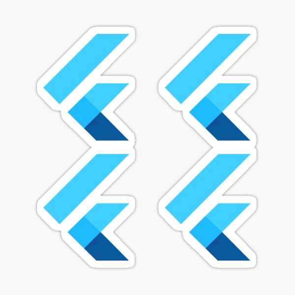 "Flutter logo" Sticker for Sale by MrShy | Redbubble
