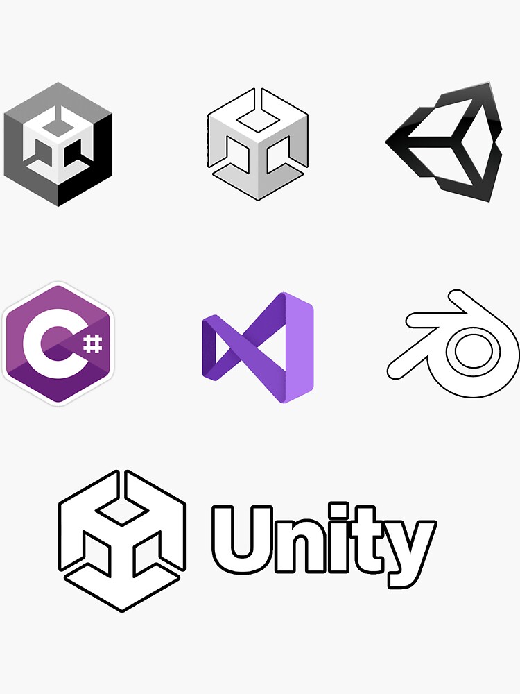 "Unity Sticker Pack - Unity Game Developer" Sticker for Sale by ...