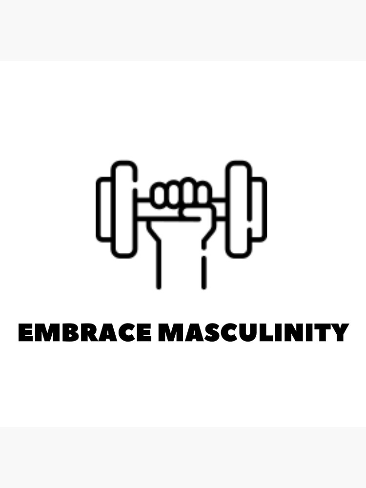 "Embrace masculinity, collection" Sticker for Sale by dsgn-man | Redbubble