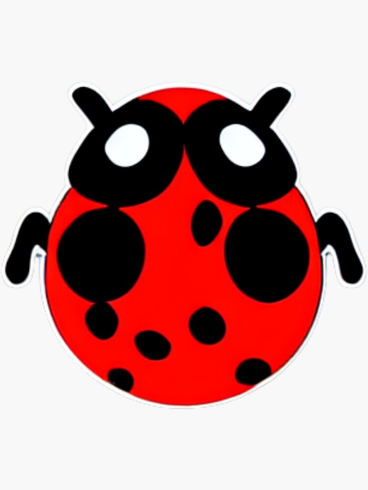 "Ladybug Sticker" Sticker for Sale by WDNS | Redbubble