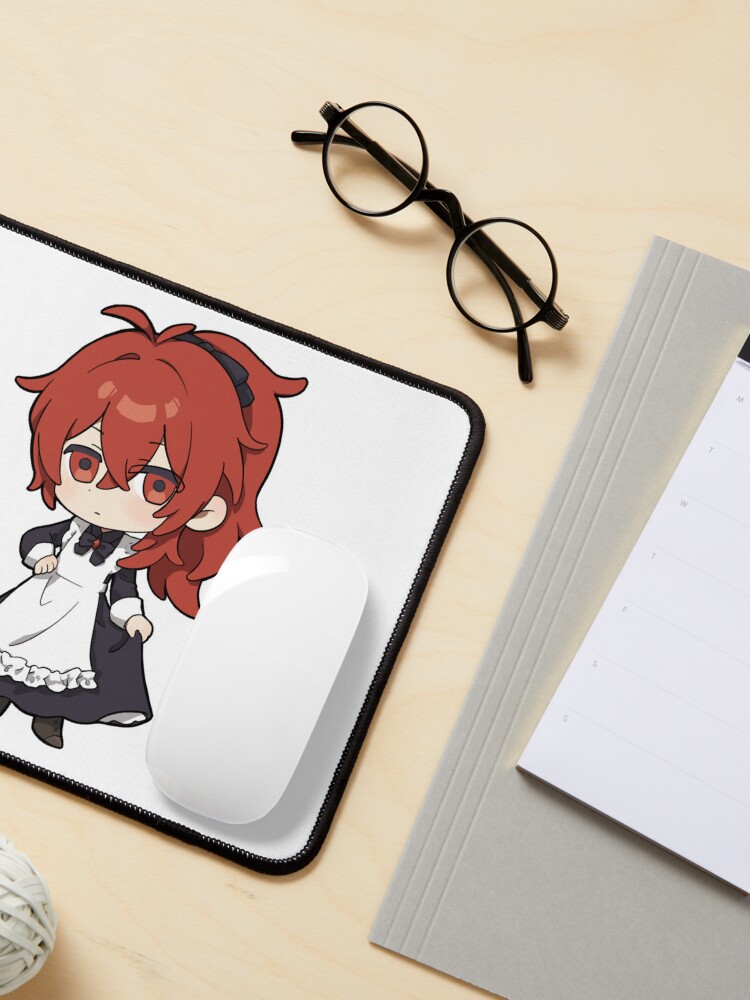 "Diluc Genshin Impact Fanart Diluc Maid Dress Diluc Merch Genshin Merch ...