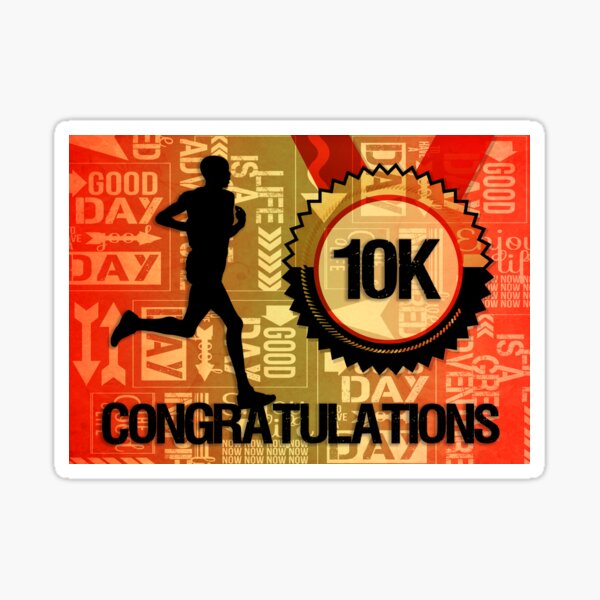 "MALE Runner 10K Run Sports Theme " Sticker by SalonOfArt | Redbubble