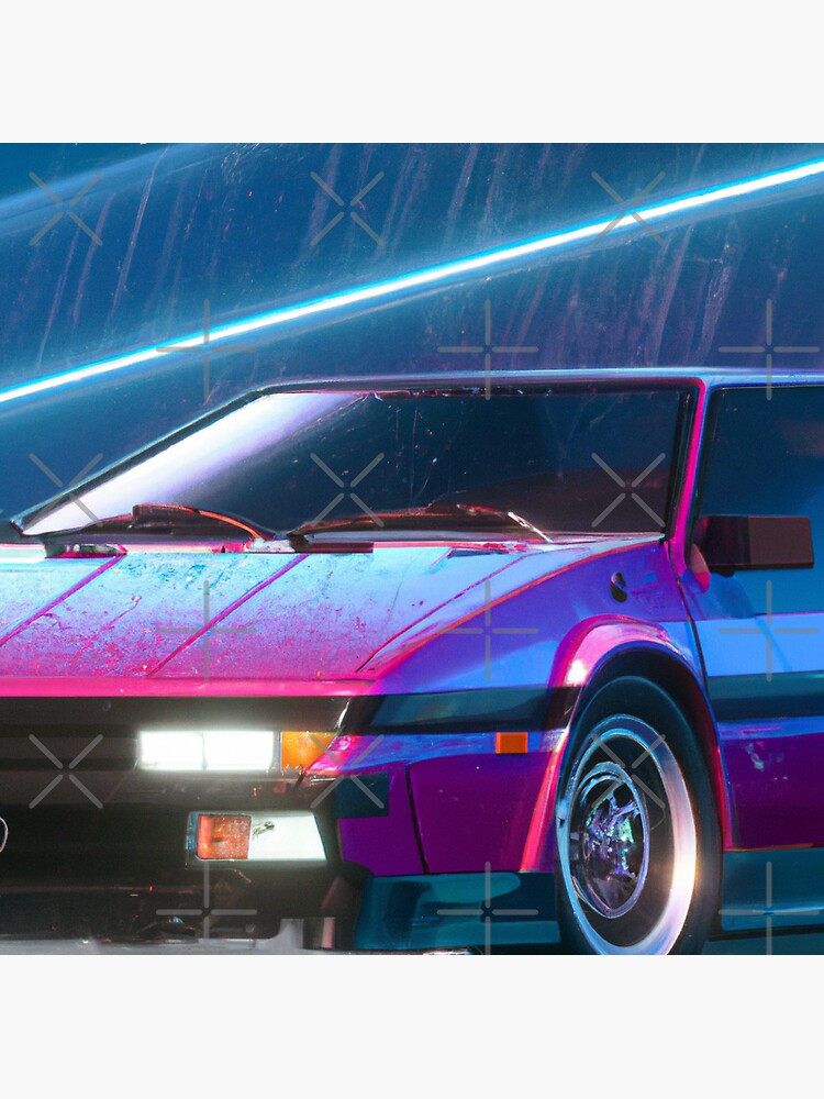 "Synthwave cyberpunk themed sports car" Sticker for Sale by SH4LT1S ...