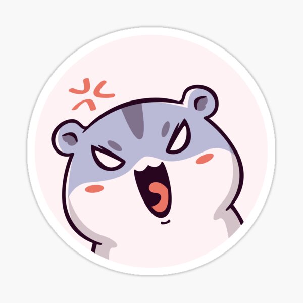 "Angry hamster " Sticker for Sale by Xandercases | Redbubble