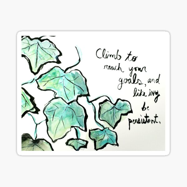 "Etegami Ivy Persistence" Sticker for Sale by EtegamiJourney | Redbubble