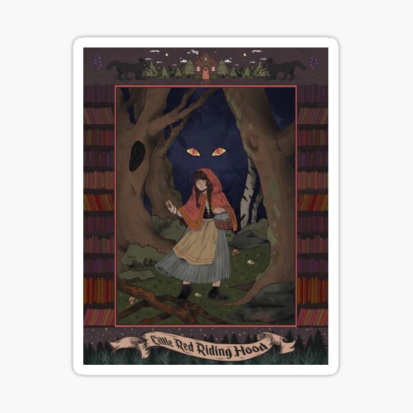 "Little Red Riding Hood" Sticker for Sale by acelestialart | Redbubble