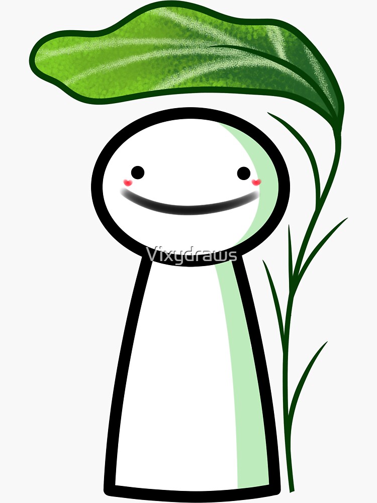 "Dream blob under a leaf" Sticker for Sale by Vixydraws | Redbubble