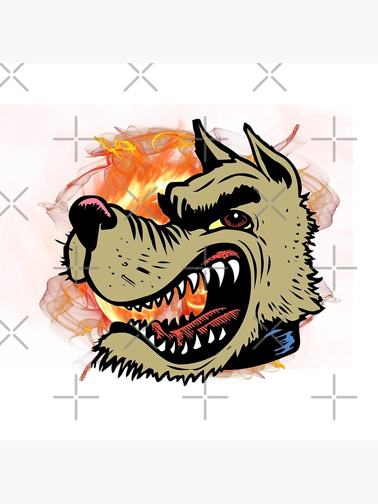 "Dog On Fired Background, Doggo Attack Fire" Poster for Sale by ...