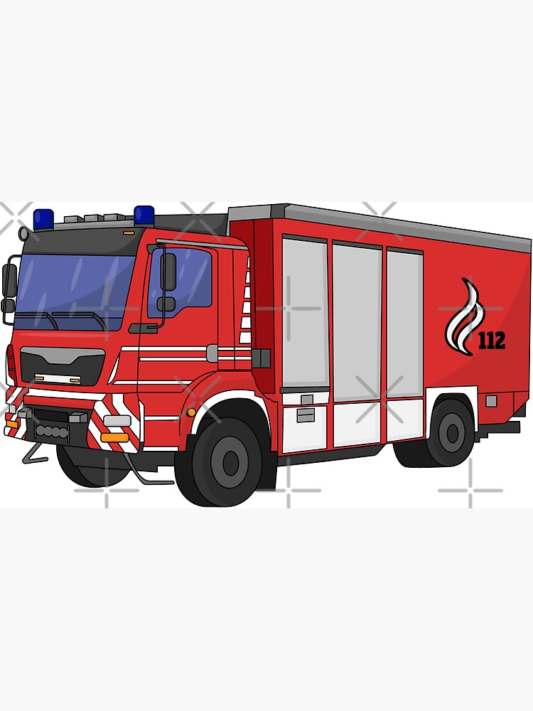"Fire department fire truck" Magnet by IDesign23 | Redbubble