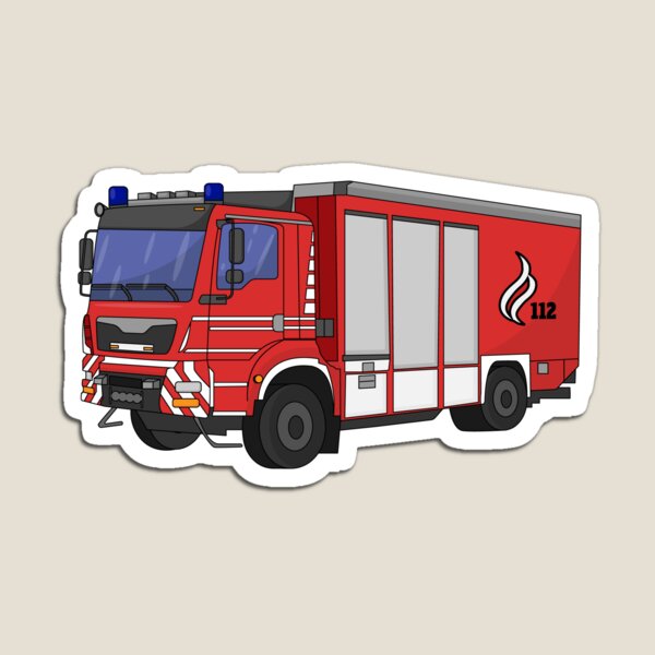 "Fire department fire truck" Magnet by IDesign23 | Redbubble