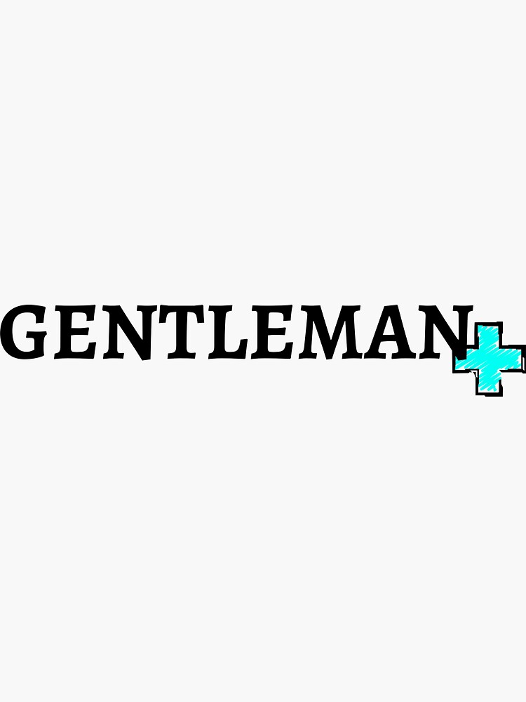 "Gentleman +" Sticker for Sale by innoneeds | Redbubble