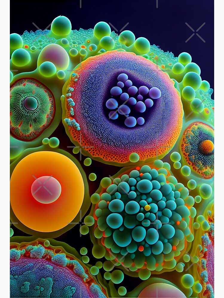 Póster «Descubra los orígenes de la vida: arte microscópico con ...