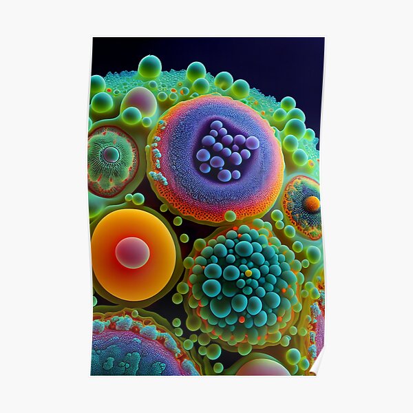 Póster «Descubra los orígenes de la vida: arte microscópico con ...