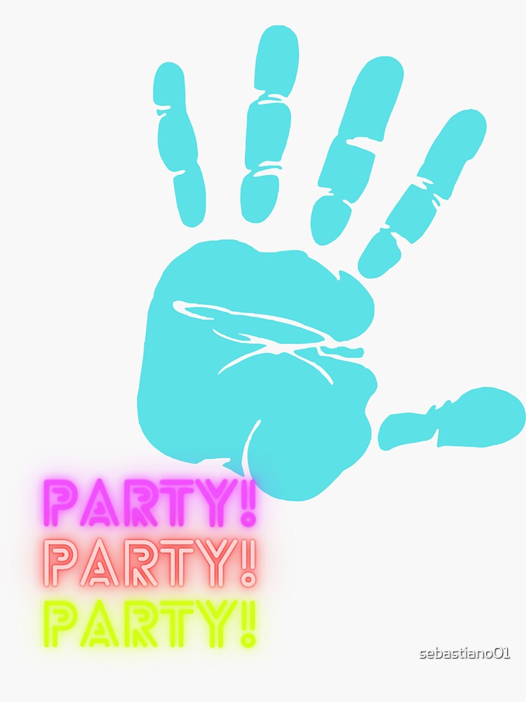 "party time" Sticker for Sale by sebastiano01 | Redbubble