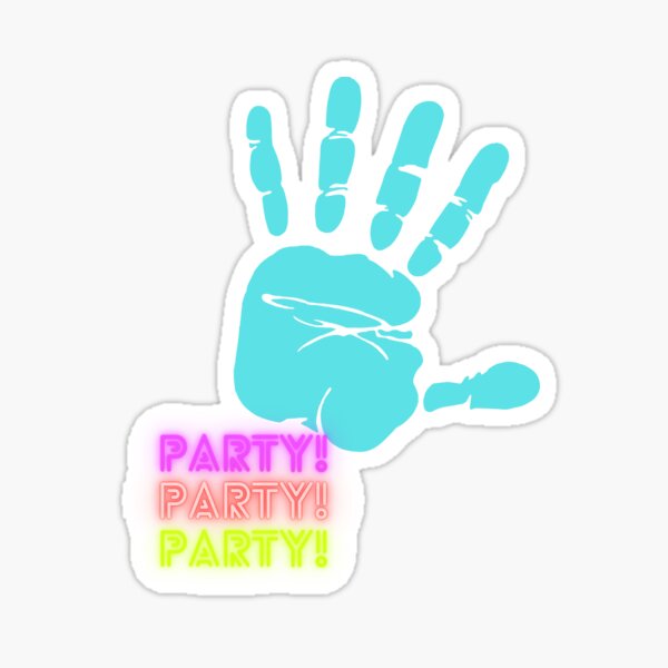 "party time" Sticker for Sale by sebastiano01 | Redbubble