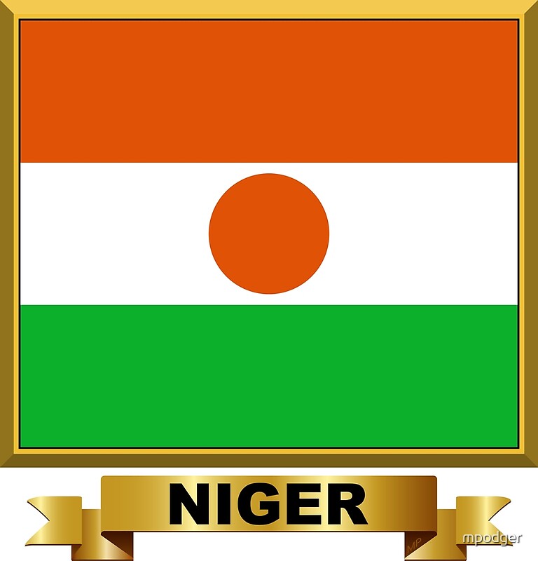 "NIGER Flag Gifts, Masks, Stickers & Products (N)" by mpodger | Redbubble