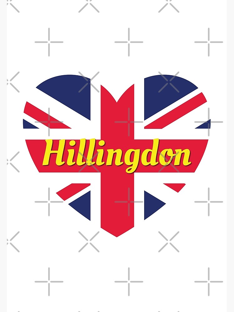 "Hillingdon England UK British Union Flag Heart on White" Poster for ...