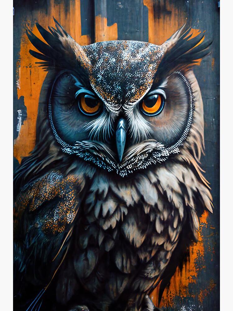 "Owl Graffiti Art Street Art Animal Art" Sticker for Sale by ...