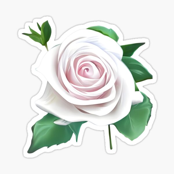 "White rose flower" Sticker for Sale by gramizzia | Redbubble