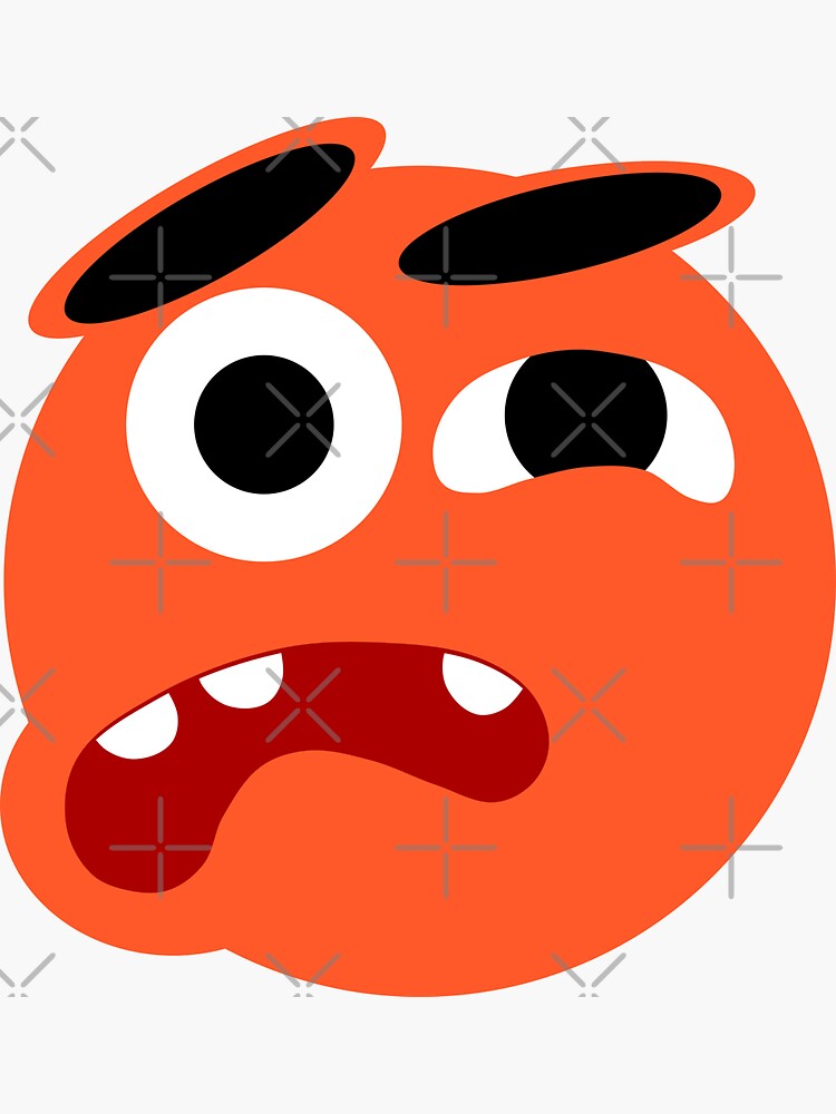 "Angry emoji face." Sticker for Sale by IloveMonsters | Redbubble