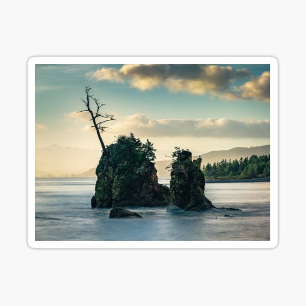 "Crab Rock - Oregon Coast" Sticker for Sale by LaLunaWinters | Redbubble