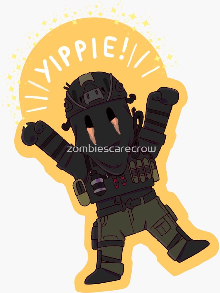 "Yippie " Sticker for Sale by zombiescarecrow | Redbubble