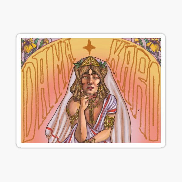 "Art Nouveau queen of karo (ancient greece/rome inspired)" Sticker for ...
