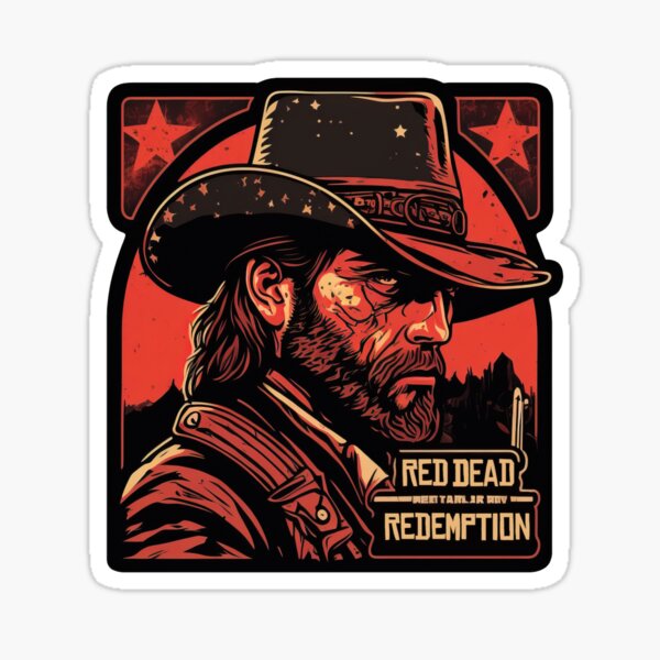 "RDR2 Arthur Retro Sticker" Sticker for Sale by IllusionzArt | Redbubble