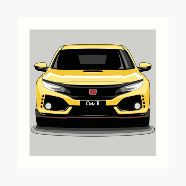 "Civic type r fk8 - vector drawing" Art Print for Sale by yohannlp ...