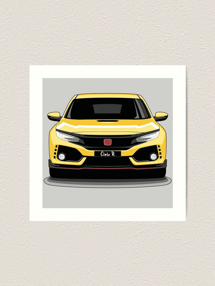 "Civic type r fk8 - vector drawing" Art Print for Sale by yohannlp ...