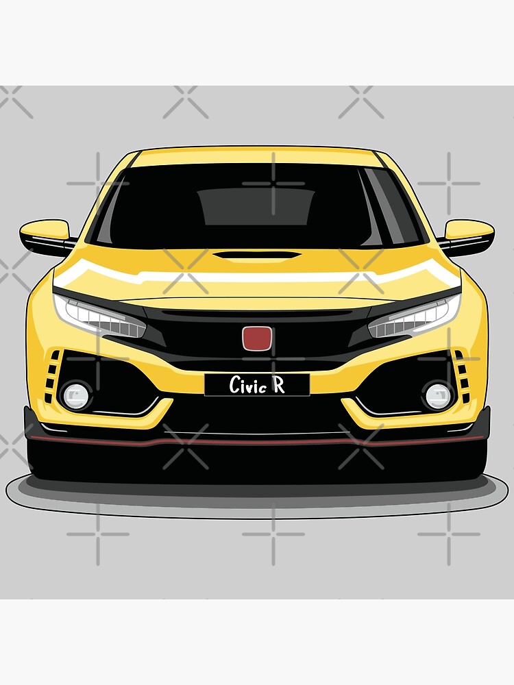 "Civic type r fk8 - vector drawing" Art Print for Sale by yohannlp ...