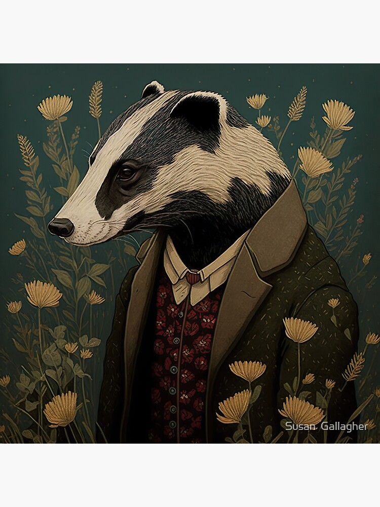 "Mr.Badger" Sticker for Sale by TurinOtzaki | Redbubble