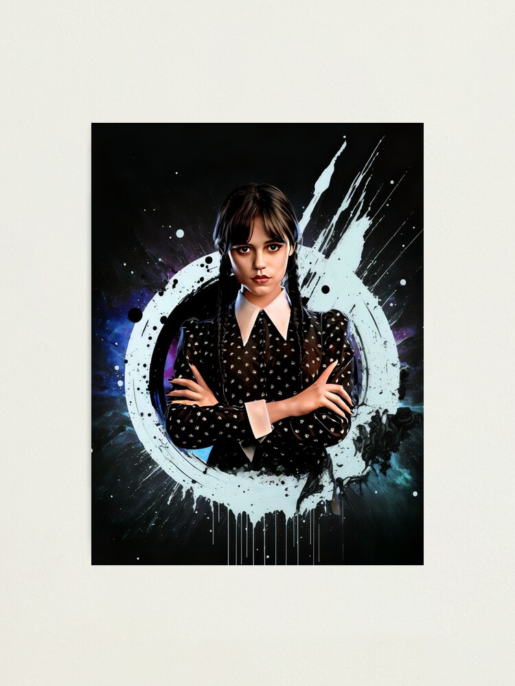 "Wednesday Addams Abstract Color Splash Art" Photographic Print for ...