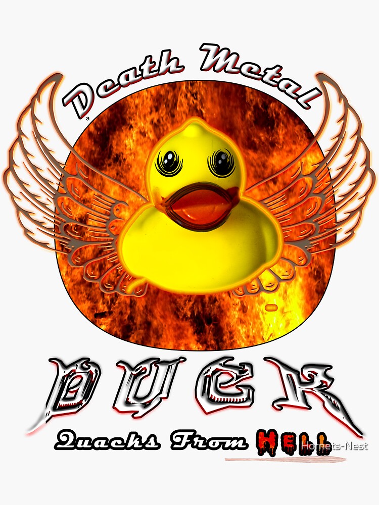 "Death Metal Duck" Sticker for Sale by Hornets-Nest | Redbubble