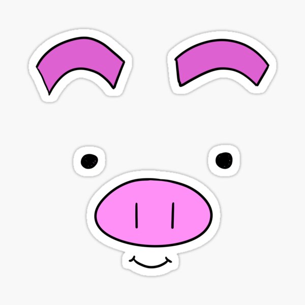 "Pig Face" Sticker for Sale by CatAndPigArt | Redbubble