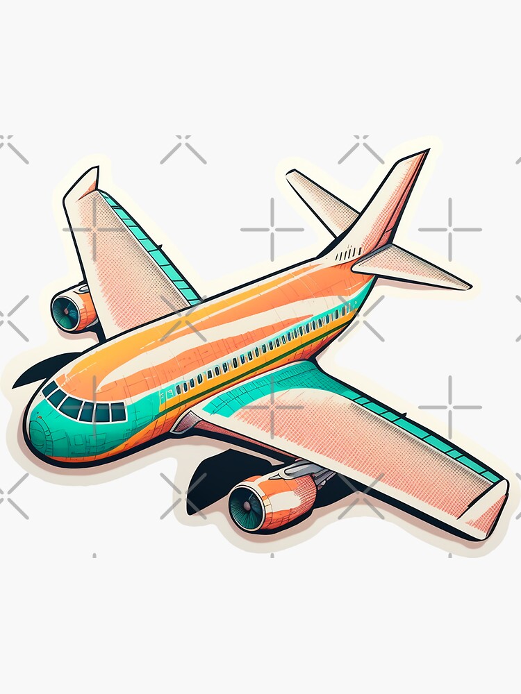 "Airplane Print AeroStickers Travelling" Sticker for Sale by ...